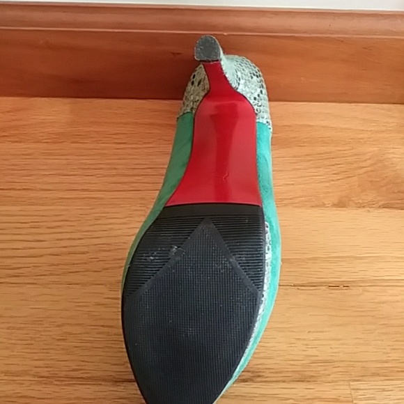 Maykool | Shoes | Maykool Green Snake Platform Heels | Poshmark